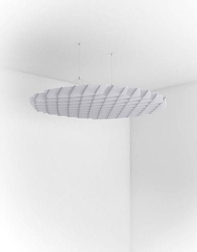 Felt acoustic baffle - Clario Cloud - 3Form - suspended / ceiling / round