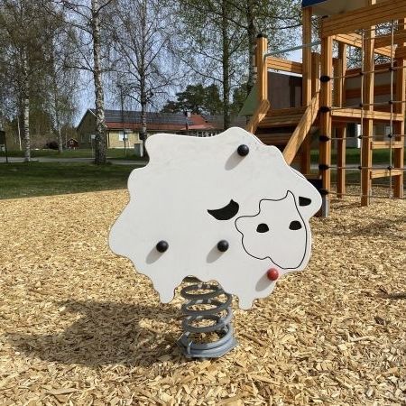 Sheep spring rocker - 11271 - Lars Laj - galvanised steel / powder ...