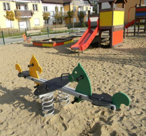 Double pony spring rocker - 11260 - Lars Laj - powder-coated steel ...