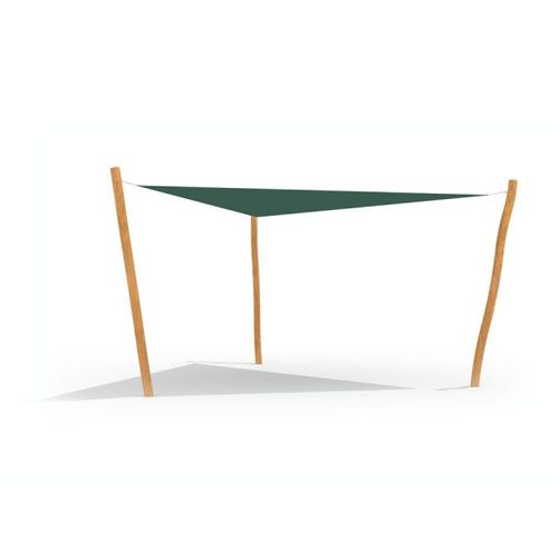 Wooden sunshade - TRIANGLE - Lars Laj - nylon / for shelter / fixed