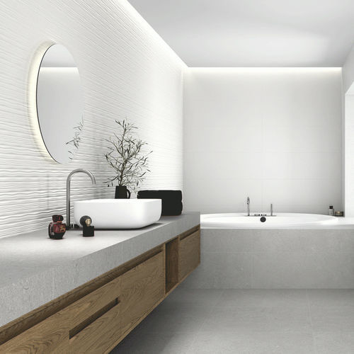 Earthenware tile - SNOW - ETILE / ELAM - matte / high-gloss / embossed