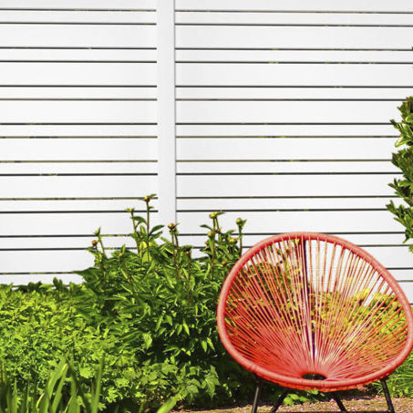 Louvered fence - Zeus - Modular Signs S.L. - PVC / residential / straight