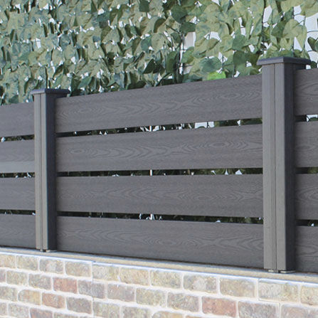 Louvered fence - Nature Xtra 010-020 - Modular Signs S.L. - residential / in WPC / straight