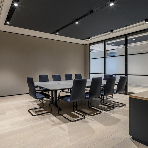 Contemporary conference table - FLIP TOP - WILLIAM HANDS - wooden ...