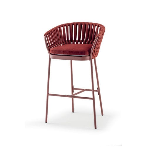 Contemporary bar chair - SOHO - GRATTONI S.R.L. - outdoor / acrylic / fabric