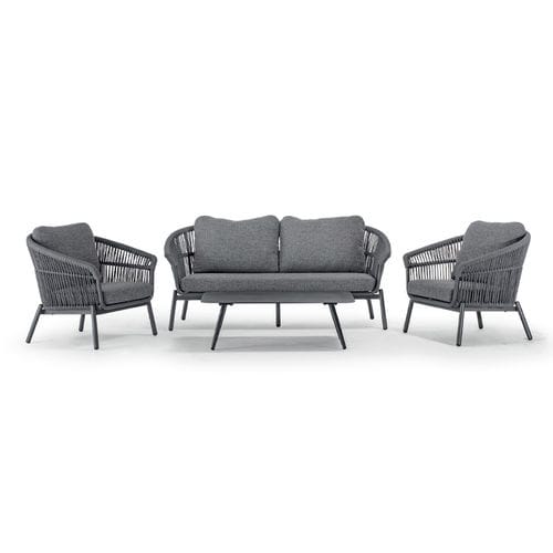 Contemporary lounge garden set - TROPEA SET - GRATTONI S.R.L. - aluminum / Textilene® / rope