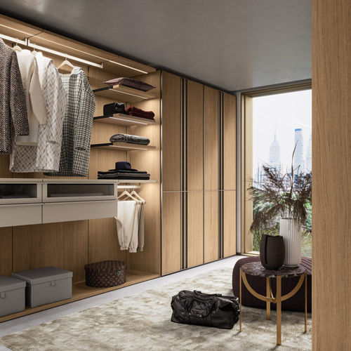 Corner walk-in wardrobe - RACK - Kico srl - modular / wall-mounted ...