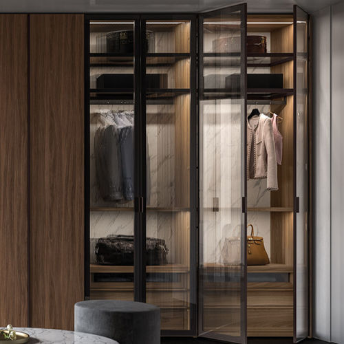 Glass wardrobe - FRAME - Kico srl - modular / corner / contemporary