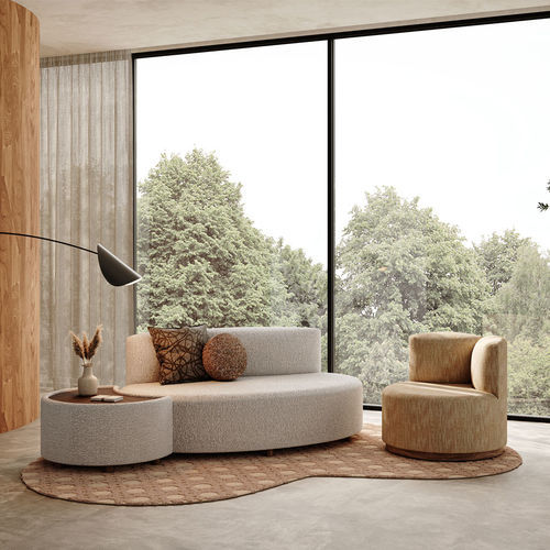 Modular sofa - The Bubble - Evolution 21 - Karine Bonjean bv - contemporary / fabric / gray