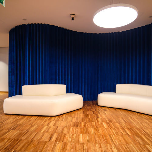 Curved partition - Dooor srl - folding / sliding / fabric