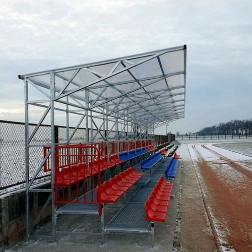 Telescopic tribune seating - 14-61VZP - Pesmenpol - galvanised steel ...