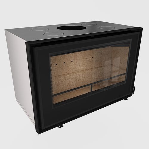Wood-burning fireplace insert - 80-55 - REGALFIRE S.A - steel ...
