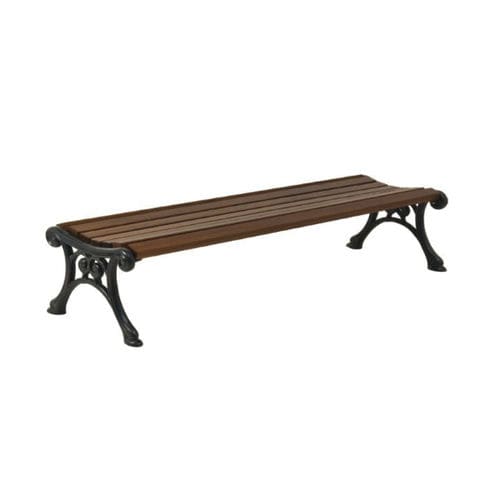 Traditional public bench - PN042 - irollo - cast iron / pine / iroko