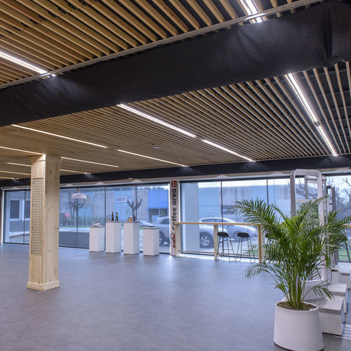 Ceiling acoustic panel - WL V7 68 P35 - Woodslines - solid wood / oak ...