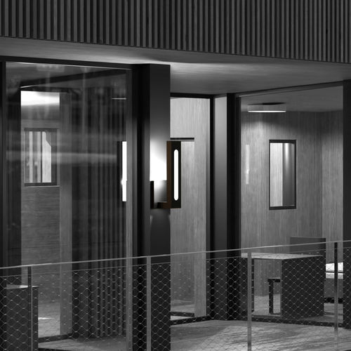 Contemporary wall light - SNELLO - Ambiate Lighting - outdoor ...