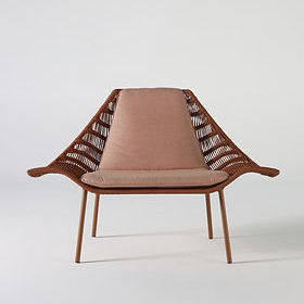 Contemporary armchair - MANTA NEGRA - Sergio J. Matos - fabric / rope ...