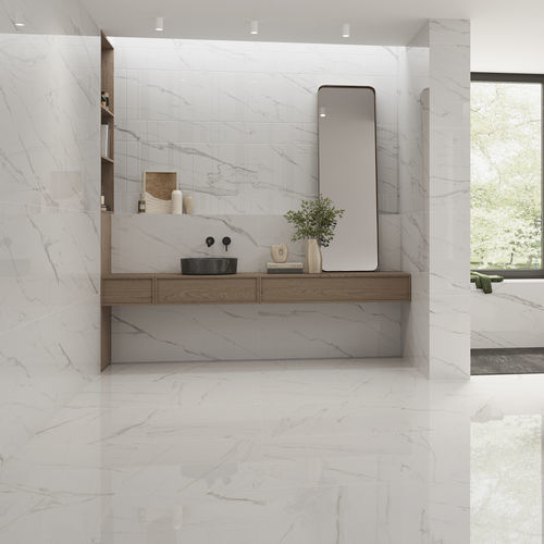 Marble tile - ESS. CAPRI - Prissmacer - high-gloss / indoor / bathroom
