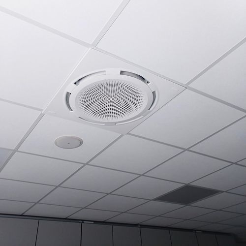 Electric air heater - COMFORT CIRCLE - BIDDLE - suspended / ceiling-mounted