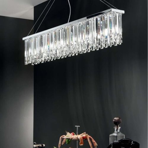 Contemporary chandelier - BATIDA - Ondaluce - crystal / steel / chromed ...
