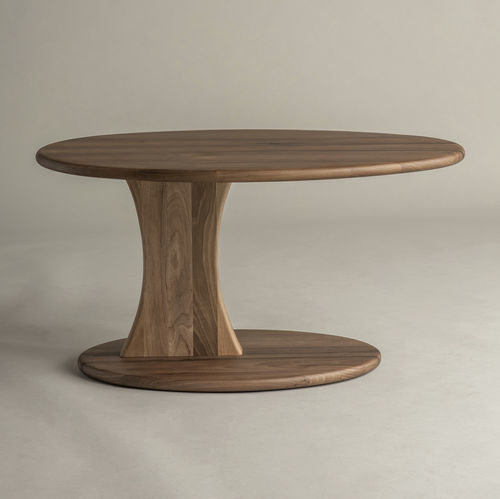 Contemporary coffee table - Ellipse Big - Pommier Furniture - oak ...