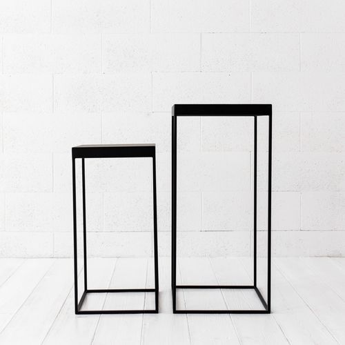 Contemporary side table - TODAY - IDDO - steel / steel base / square