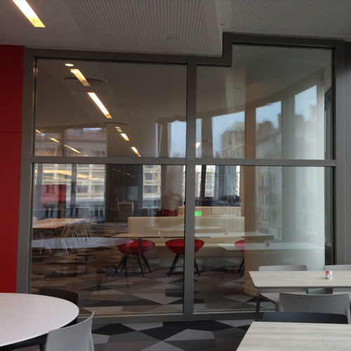 Edge-to-edge partition - SteelTeq - ERIBEL FRANCE - fixed / glazed / steel