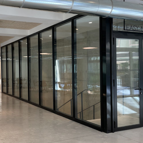 Edge-to-edge partition - SteelTeq - ERIBEL FRANCE - fixed / glazed / steel