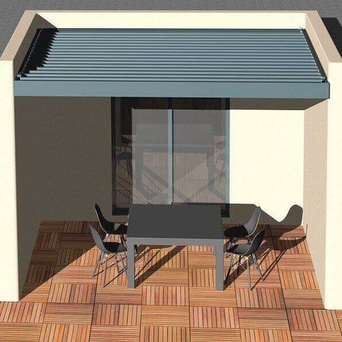 Hanging pergola - H2 - USINE-ONLINE - extruded aluminum / with mobile ...