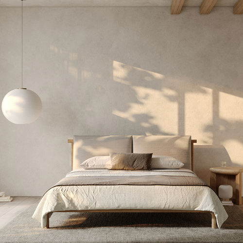 Double bed - LEAN - Fine Furniture - contemporary / with headboard ...