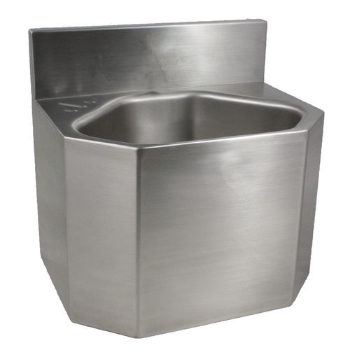 Wall-mounted washbasin - Robusto 59 - LOGGERE - brushed stainless steel ...