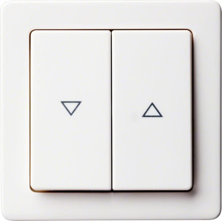 Light switch - Q.1 - Berker - for roller shutters / push-button / rocker