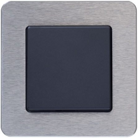 Light switch - Q.7 - Berker - push-button / recessed / aluminum