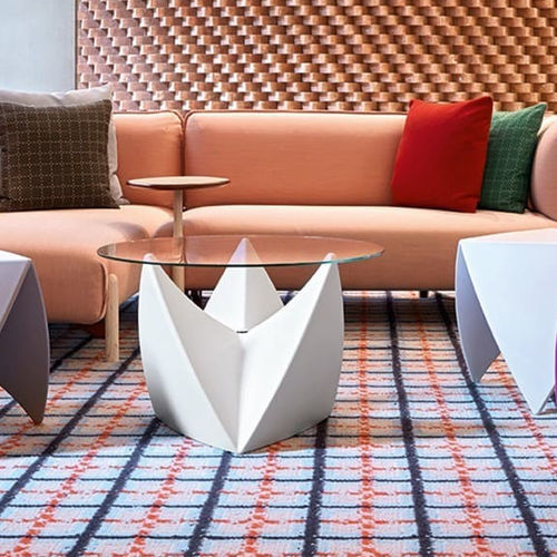 Contemporary coffee table - TOOTH - LILIPOPART - glass / anodized ...