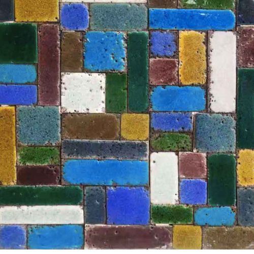 Enameled lava mosaic tile - TESSERE - textured / indoor / outdoor