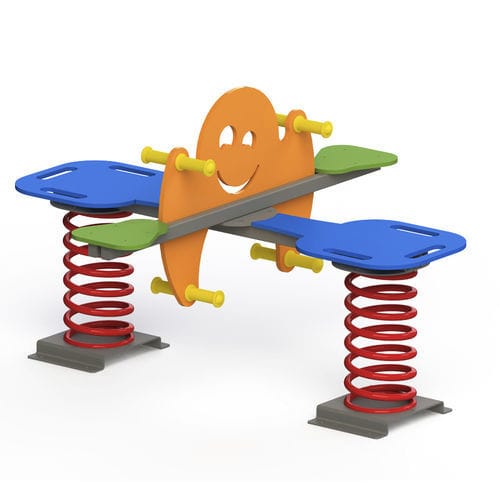 Metal spring rocker - G021 - GOTINSHTAIN EOOD - HDPE / 2-person