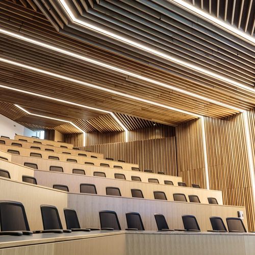 Acoustic wall panel - Specialist Joinery Group - wooden / rectangular ...