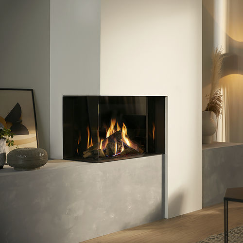 Gas fireplace - Trimline 64 - Trimline Fires - floor-mounted / corner ...
