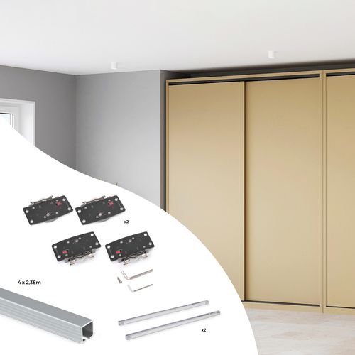 Plastic sliding system - 6213662 - Emuca SA - aluminum / for cabinet ...