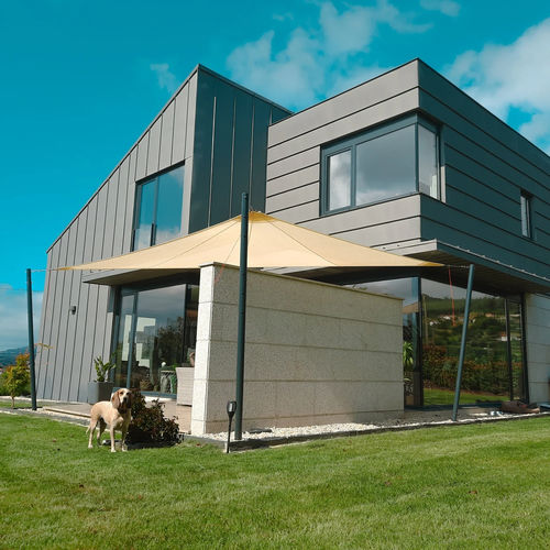 UV-resistant shade sail - Solaria Breathable - Maanta - custom / wind ...