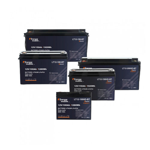 Lithium battery - LT-BT - ENERGIE MOBILE - rectangular / 12 V / commercial