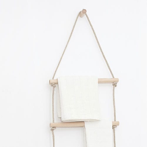 Ladder towel rack - Arlene - Ssafia - wall-mounted / pine