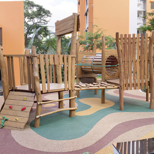 Playground structure - SPI Global Play - wooden / modular / climbing