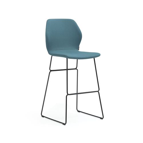 Contemporary stool - HANA - TM Leader Contract - fabric / metal base / double
