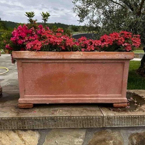 Terracotta planter - Liscia Impruneta - cestenoli srl - rectangular ...