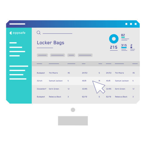 Management software - Zippsafe - for locker / real-time / smart