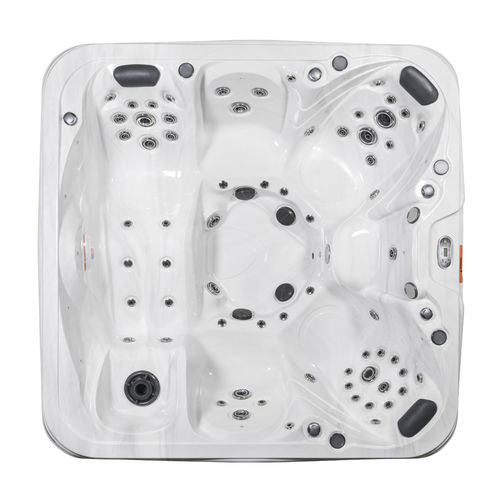 Above-ground hot tub - P-600 - Catalina Spas - square / 6-person / wooden