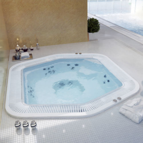 Built-in hot tub - Classic - Catalina Spas - above-ground / hexagonal ...