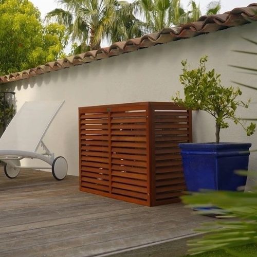 Wooden air conditioner cover - DECOCLIM - wood / eucalyptus