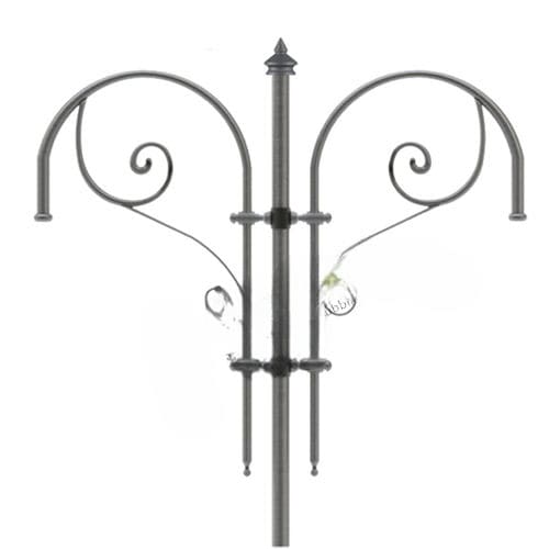 Galvanized iron lamp post arm - COD 347 - EUROCOM SRL