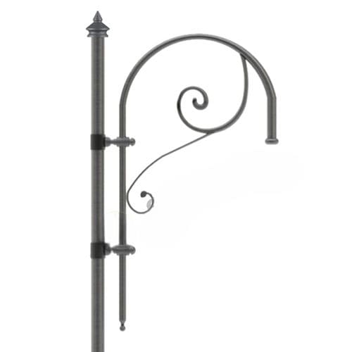 Galvanized iron lamp post arm - COD 345 - EUROCOM SRL